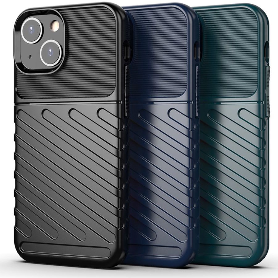 Apple iPhone 13 Mini Hoesje TPU Back Cover Thunder Design Zwart ...