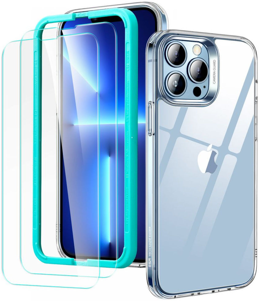 ESR Classic Hybrid iPhone 13 Pro Hoesje + Tempered Glass Transparant ...