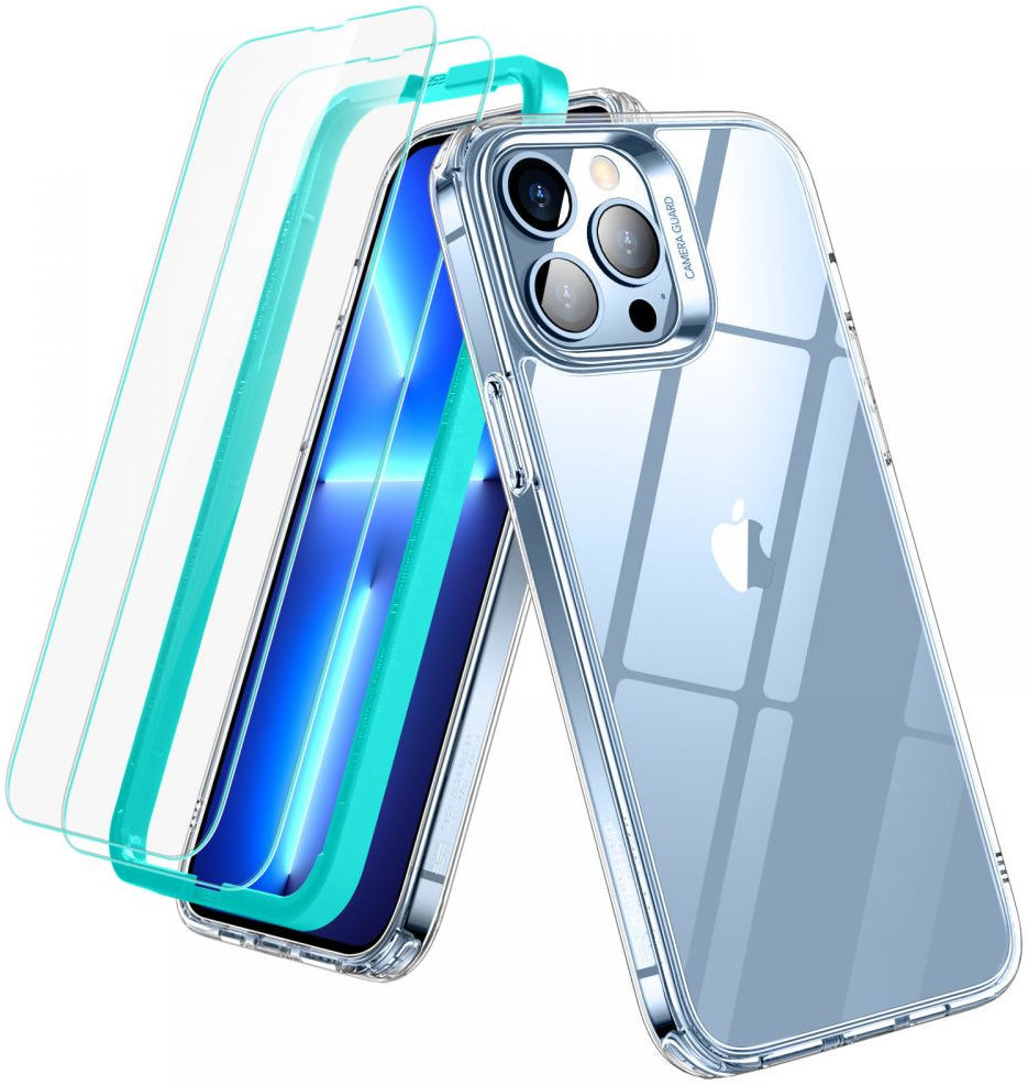 ESR Classic Hybrid iPhone 13 Pro Hoesje + Tempered Glass Transparant ...