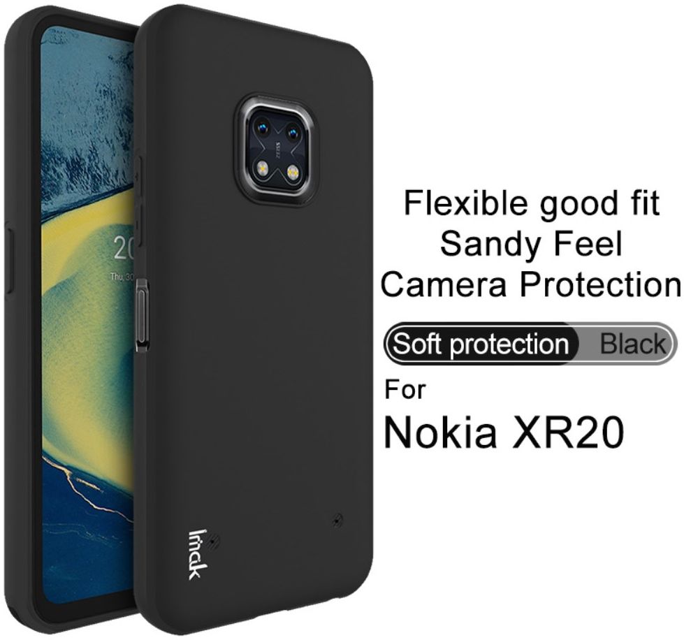 IMAK UC-3 Series Nokia XR20 Hoesje Flexibel en Dun TPU Zwart | gsmpunt