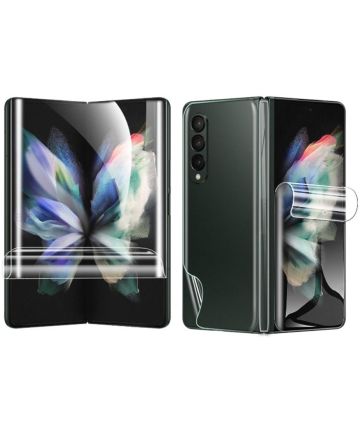 Samsung Galaxy Z Fold 3 Screen Protector TPU voor- en achterzijde ...