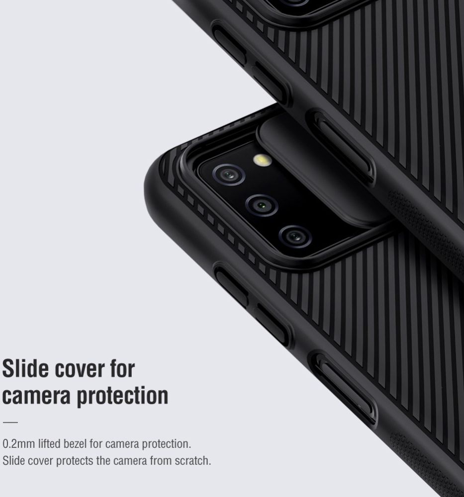 Nillkin CamShield Samsung Galaxy A03s Hoesje Camera Slider Blauw | gsmpunt