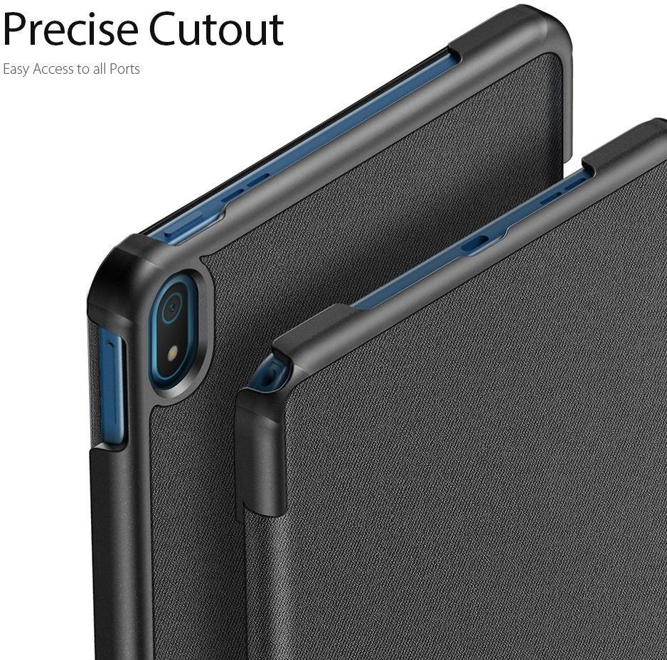 Dux Ducis Domo Nokia T20 Hoes Tri-Fold Book Case Zwart | GSMpunt.nl