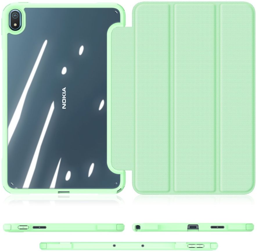 Dux Ducis Toby Series Nokia T20 Hoes Tri-Fold Book Case Groen | GSMpunt.nl