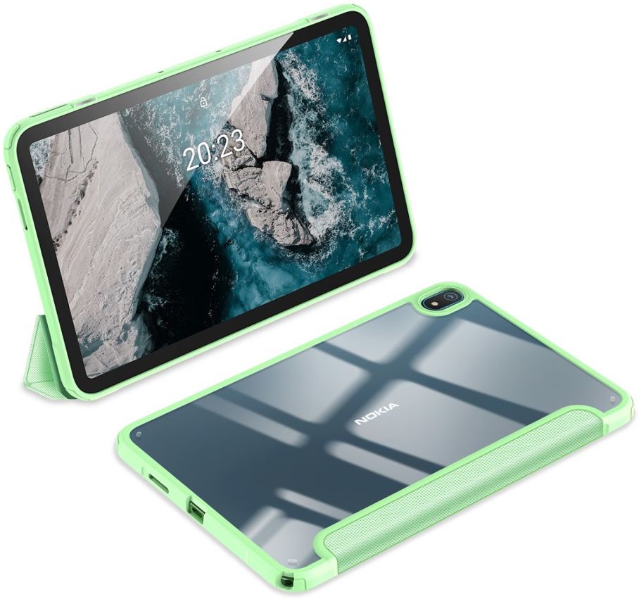 Dux Ducis Toby Series Nokia T20 Hoes Tri-Fold Book Case Groen | GSMpunt.nl