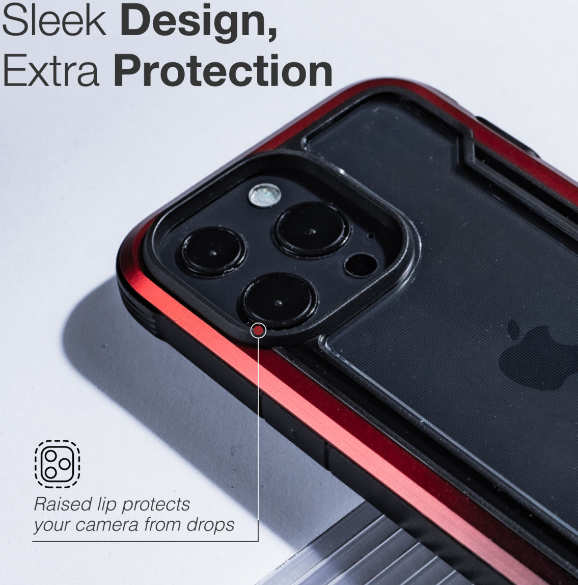 Raptic Shield Pro iPhone 13 Mini Hoesje Militair Getest Rood | GSMpunt.nl