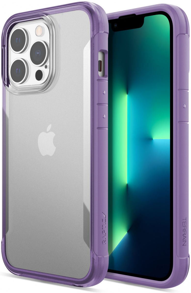 Raptic Terrain Apple iPhone 13 Pro Hoesje Back Cover Transparant/Paars ...