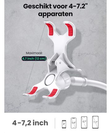 UGREEN Telefoonhouder met Zwanenhals en Verstelbare Klem Universeel ...
