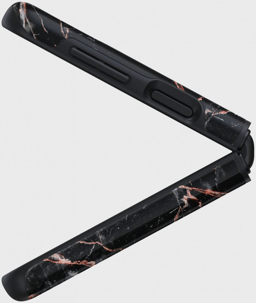 Burga Tough Case Samsung Galaxy Z Flip 3 Hoesje Rose Gold Marble | gsmpunt