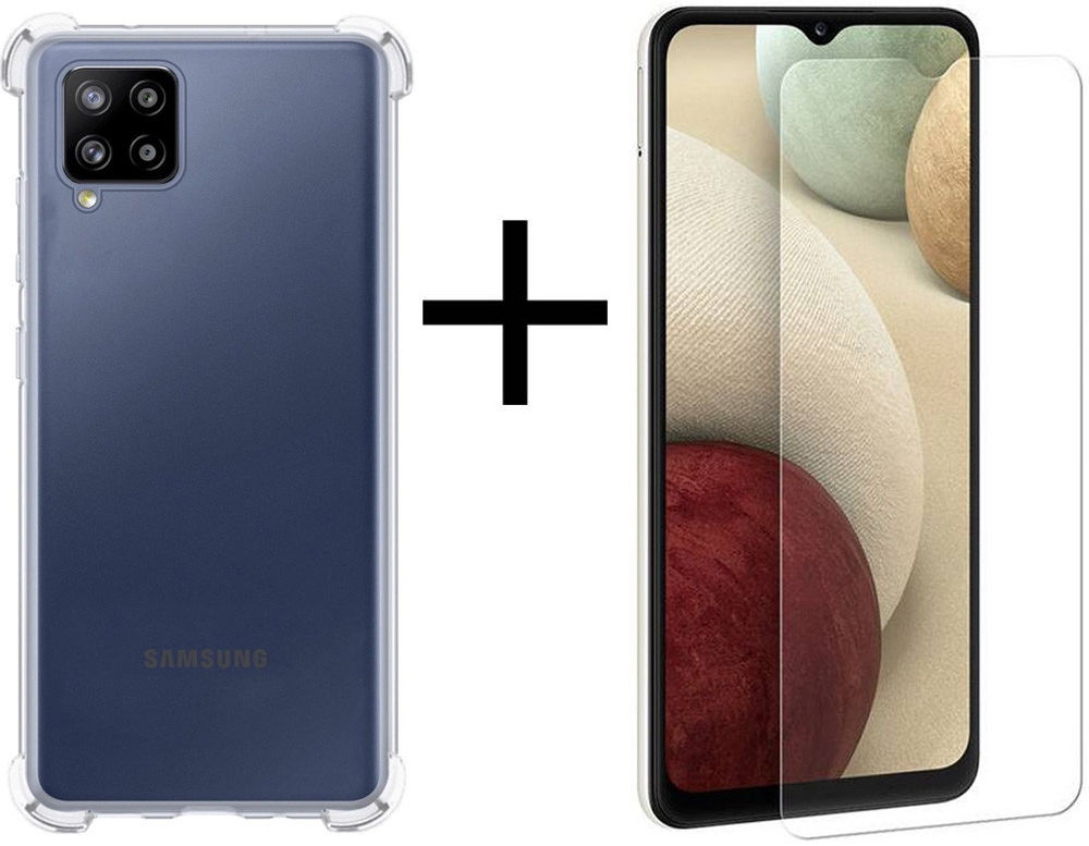 Samsung Galaxy A12 Hoesje + Tempered Glass Screen Protector | gsmpunt