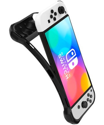 Spigen Rugged Armor Nintendo Switch OLED Hoesje Zwart | GSMpunt.nl