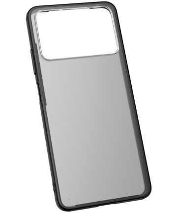Xiaomi Poco X4 Pro Hoesje Armor Back Cover Transparant Zwart | GSMpunt.nl