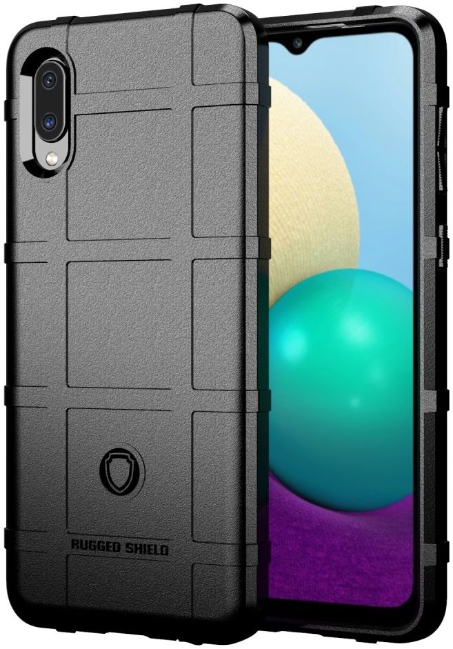 Samsung Galaxy M02 Hoesje Shock Proof Rugged Shield Back Cover Zwart ...