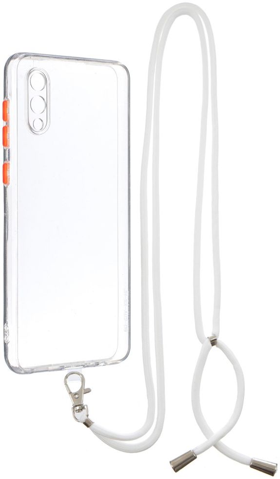 Samsung Galaxy M02 Hoesje met Koord Back Cover Transparant | GSMpunt.nl