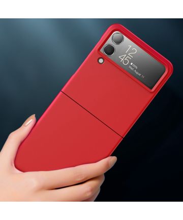 Samsung Galaxy Z Flip 4 Hoesje Back Cover Hard Plastic Rood | GSMpunt.nl