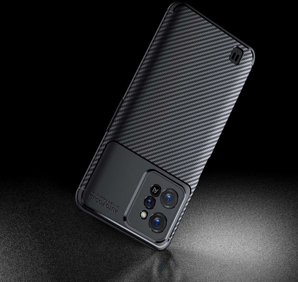 Realme C31 Hoesje Siliconen Carbon TPU Back Cover Zwart | GSMpunt.nl