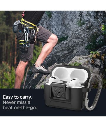 Spigen Lock Fit Apple AirPods Pro Hoesje Zwart | GSMpunt.nl