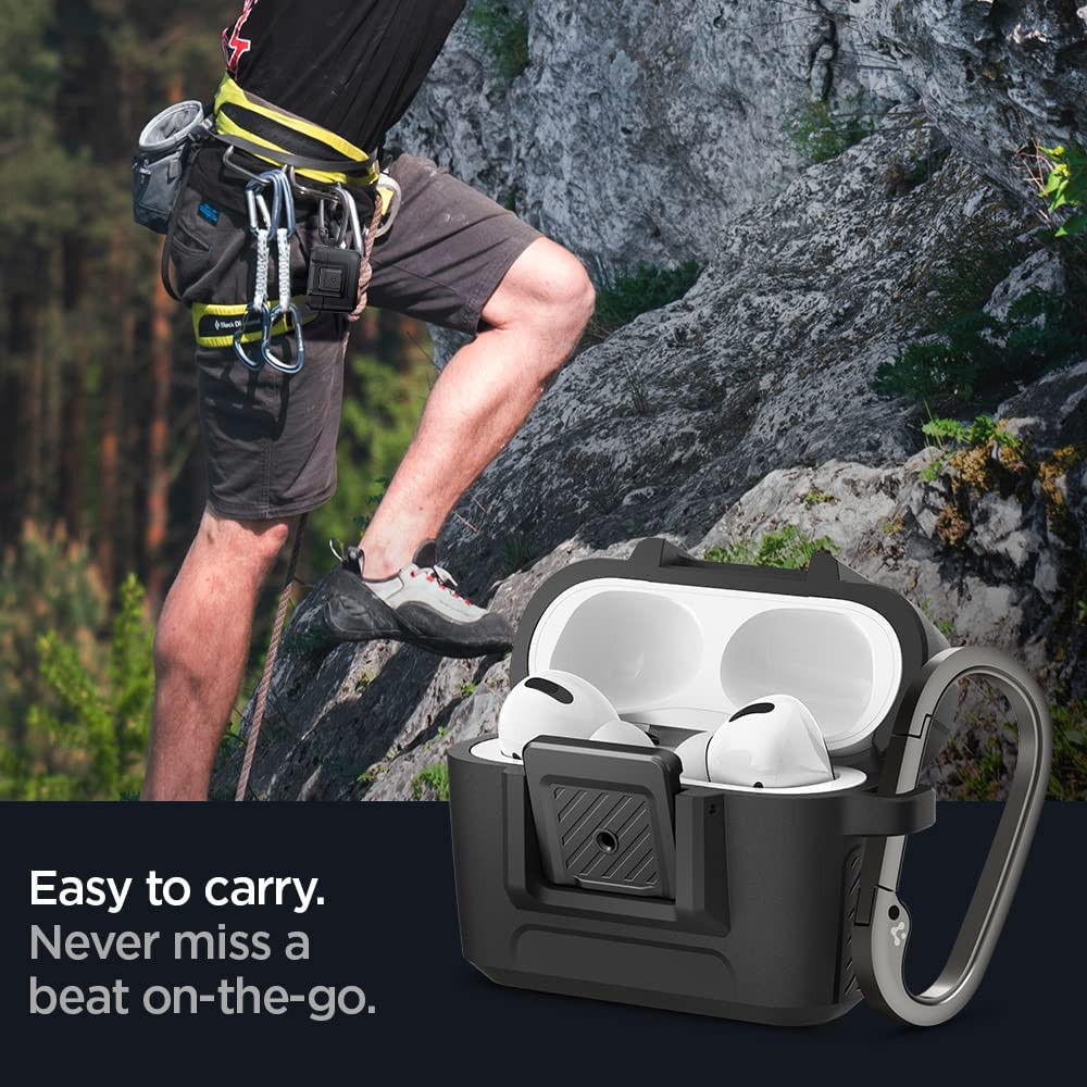 Spigen Lock Fit Apple AirPods Pro Hoesje Zwart | gsmpunt