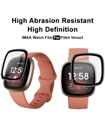 Imak - Fitbit Versa 3 / Sense Screen Protector - Full Cover Tempered ...