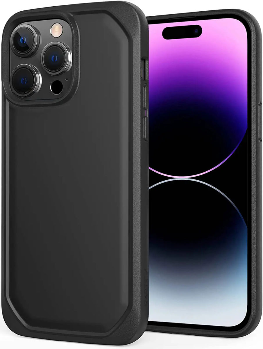 Raptic Slim iPhone 14 Pro Max Hoesje Duurzaam Back Cover Zwart | gsmpunt