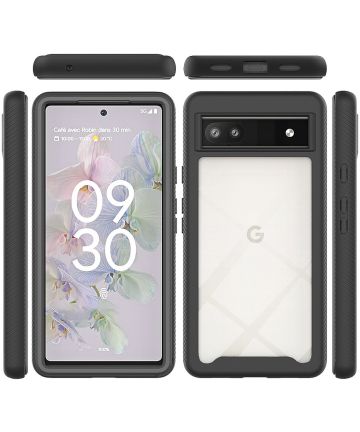 Google Pixel 6a Hoesje Full Protect 360° Cover Hybride Blauw | GSMpunt.nl