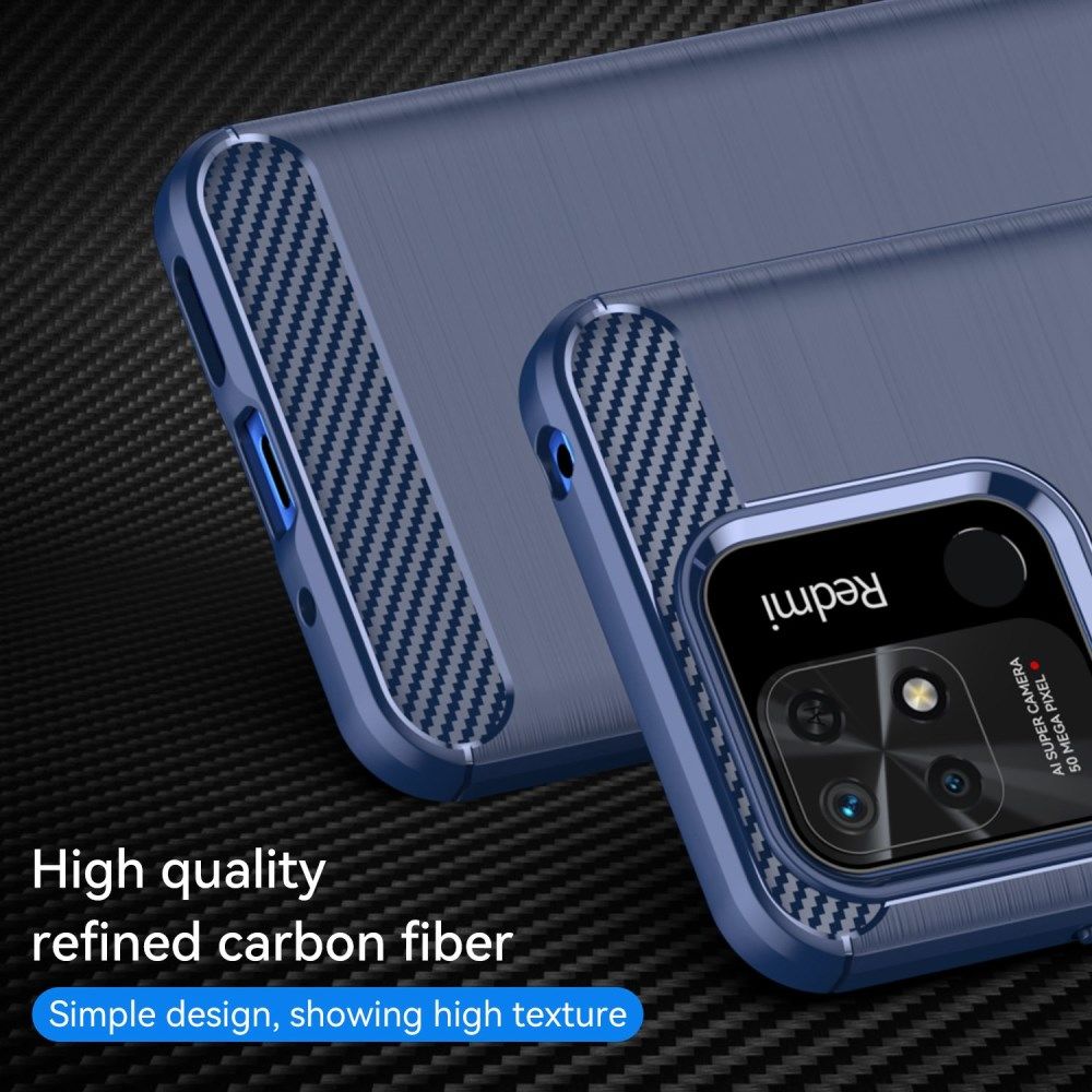 Xiaomi Redmi 10C Hoesje Geborsteld TPU Flexibele Back Cover Blauw | gsmpunt