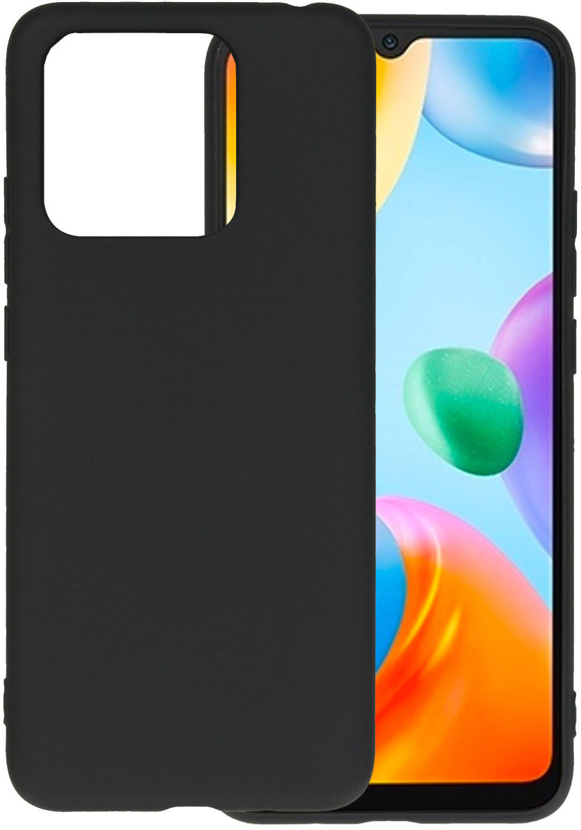 Xiaomi Redmi 10C Hoesje Dun TPU Matte Back Cover Zwart | gsmpunt