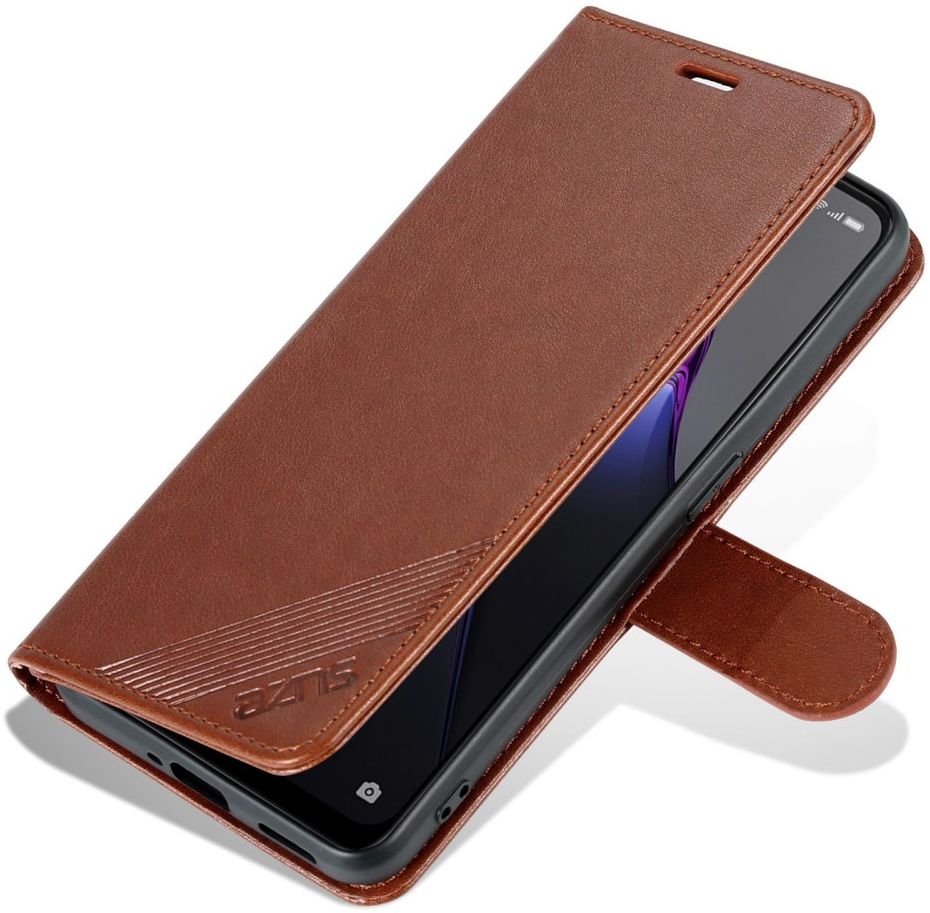 AZNS Oppo Reno 8 Pro Hoesje Wallet Book Case Kunstleer Bruin | GSMpunt.nl