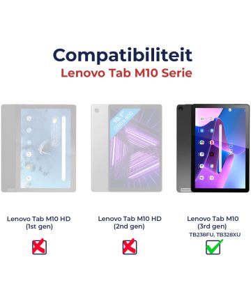 Lenovo Tab M10 Gen 3 (10.1) Hoes Tri-Fold Book Case Blauw | GSMpunt.nl