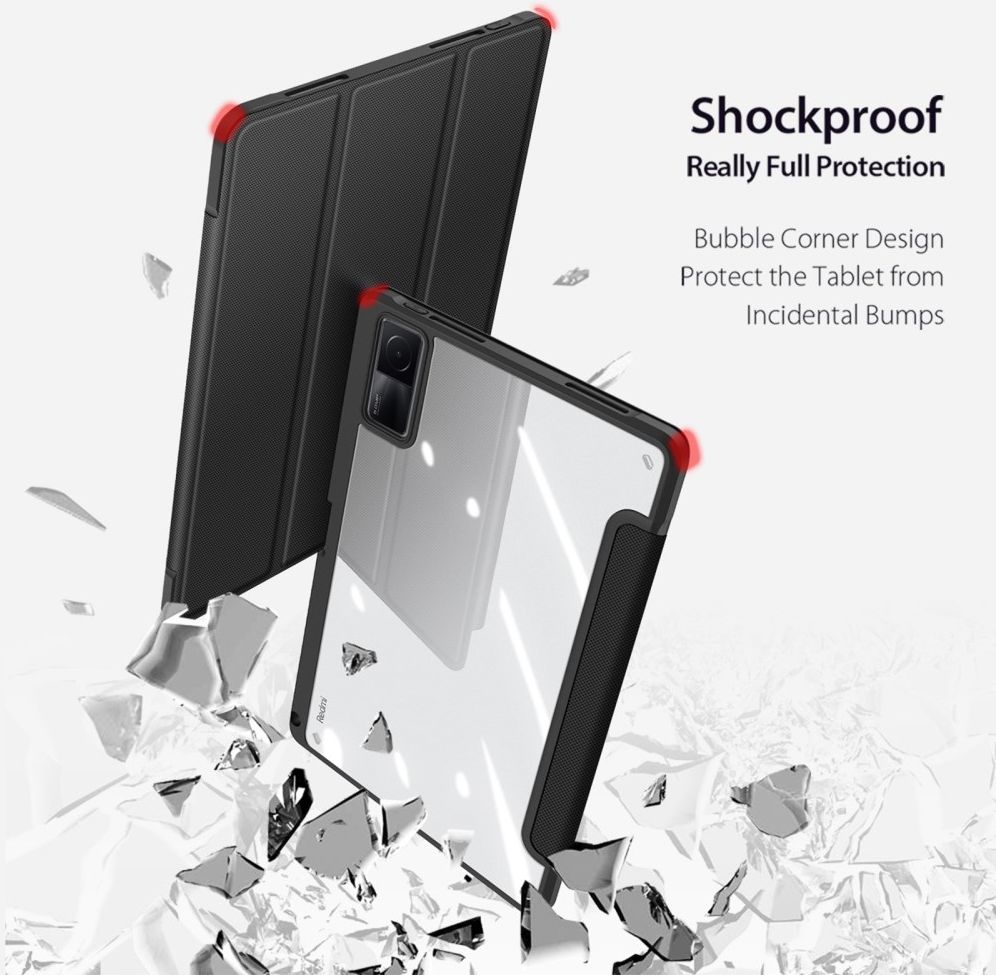 Dux Ducis Toby Xiaomi Redmi Pad Hoes Tri-Fold Book Case Zwart | gsmpunt