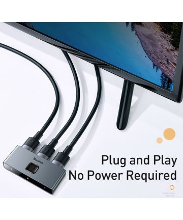 Baseus Matrix HDMI Splitter - HDMI Divider voor TV/Monitor Grijs ...
