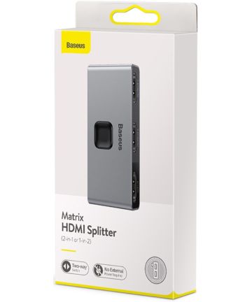 Baseus Matrix HDMI Splitter - HDMI Divider voor TV/Monitor Grijs ...