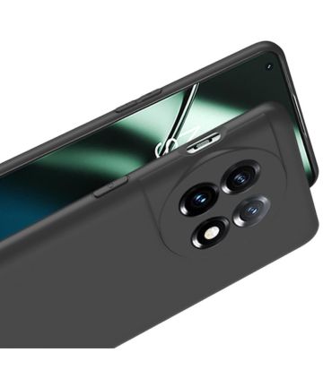 OnePlus 11 Hoesje Dun TPU Matte Back Cover Zwart | GSMpunt.nl