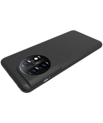 OnePlus 11 Hoesje Dun TPU Matte Back Cover Zwart | GSMpunt.nl