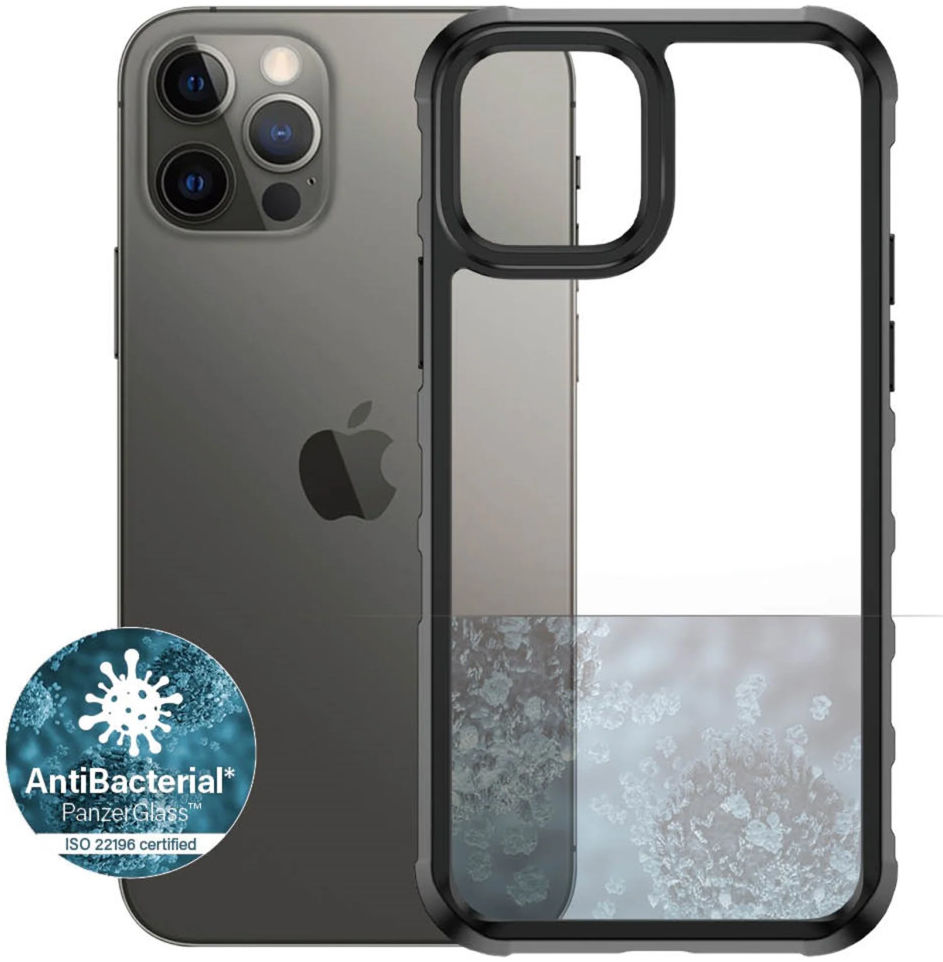 PanzerGlass SilverBullet ClearCase Apple iPhone 12/12 Pro Hoesje Zwart | gsmpunt