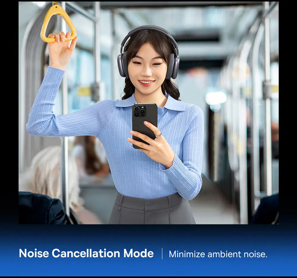 Baseus Bowie H2 Noise Cancelling Bluetooth Over-Ear Koptelefoon Grijs ...