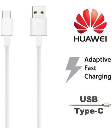 Originele Huawei USB naar USB-C Kabel 2A Fast Charge 1M Wit | GSMpunt.nl