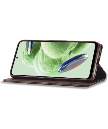 LC.IMEEKE Xiaomi Redmi Note 12 Pro/Poco X5 Pro Hoesje Book Case Bruin ...