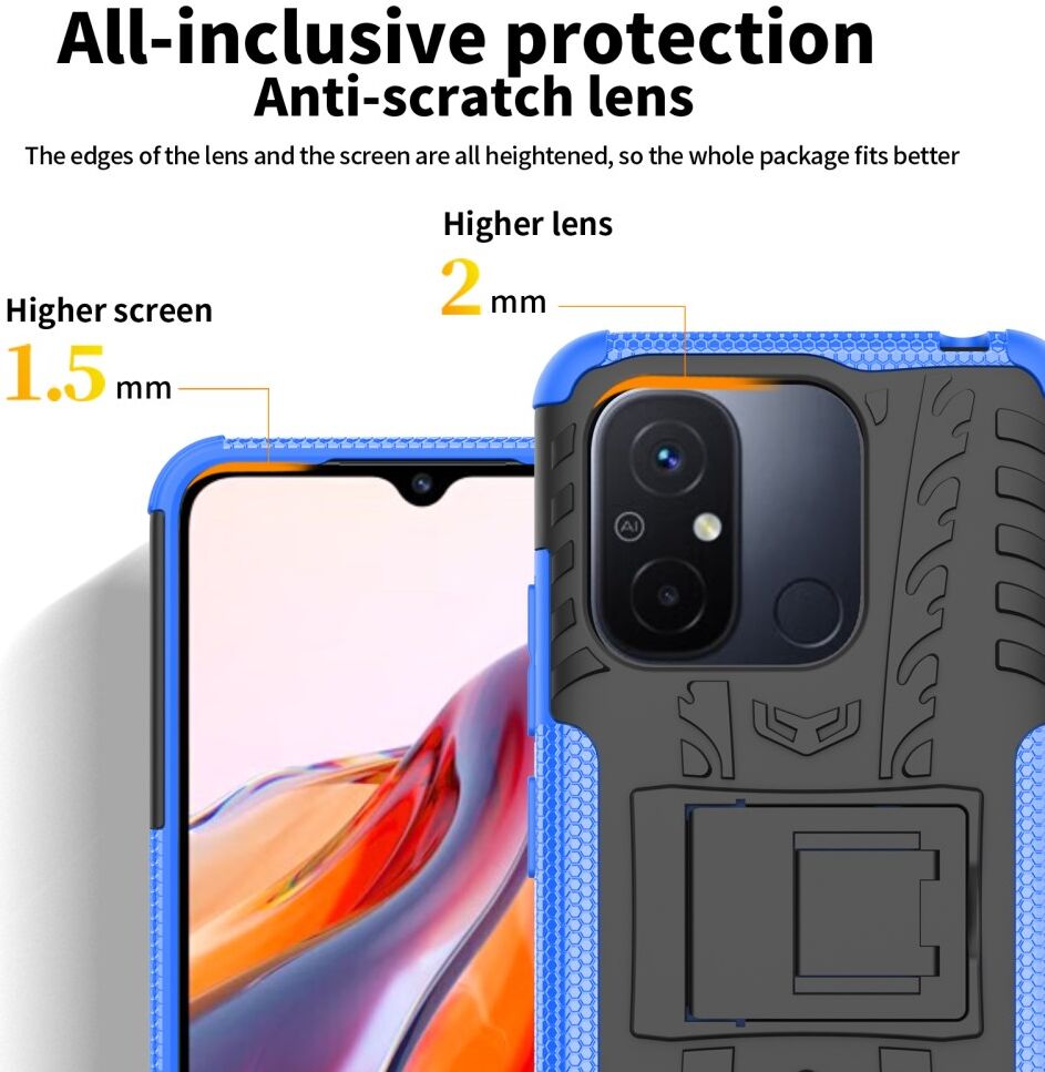 Xiaomi Redmi 12C Hoes Robuust Hybride Back Cover Rood | GSMpunt.nl