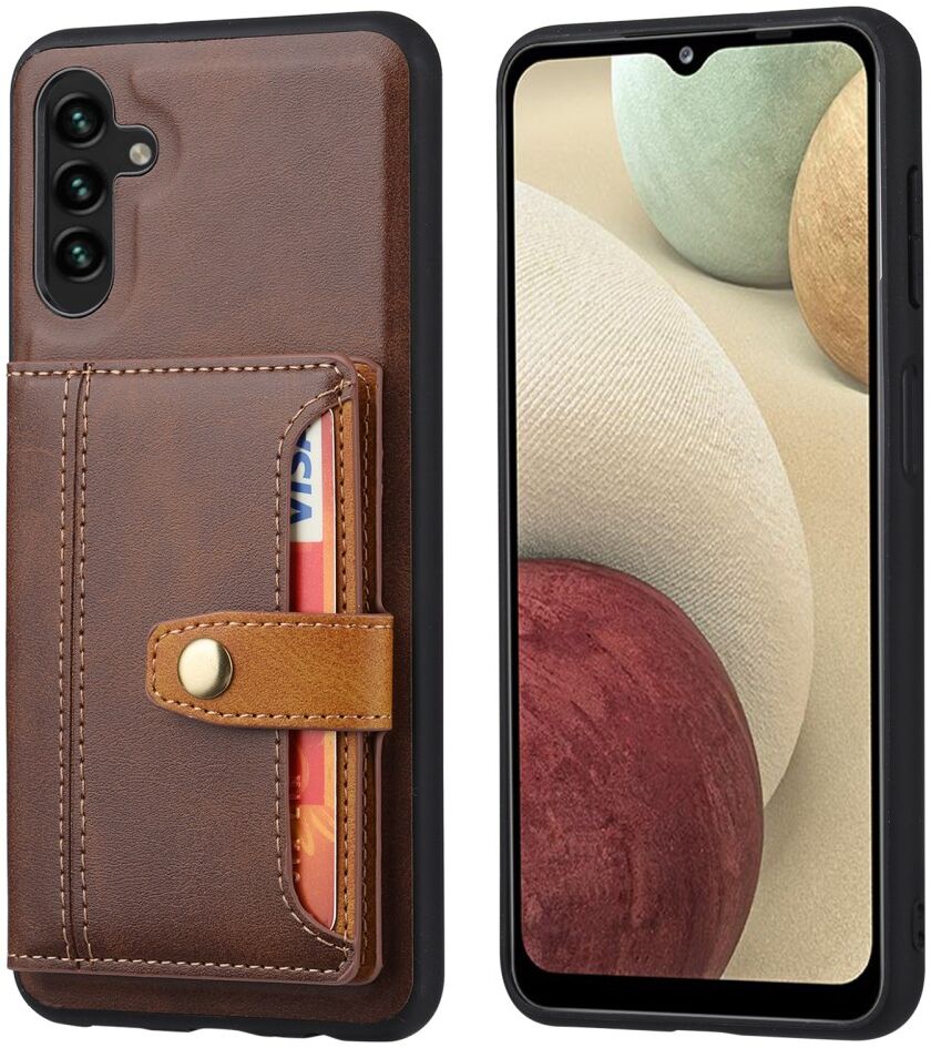 Samsung Galaxy A24 Hoesje Back Cover met Kaarthouder Bruin | gsmpunt