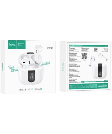 Hoco EW36 Delicate Draadloze Bluetooth Oordoppen Wit | GSMpunt.nl