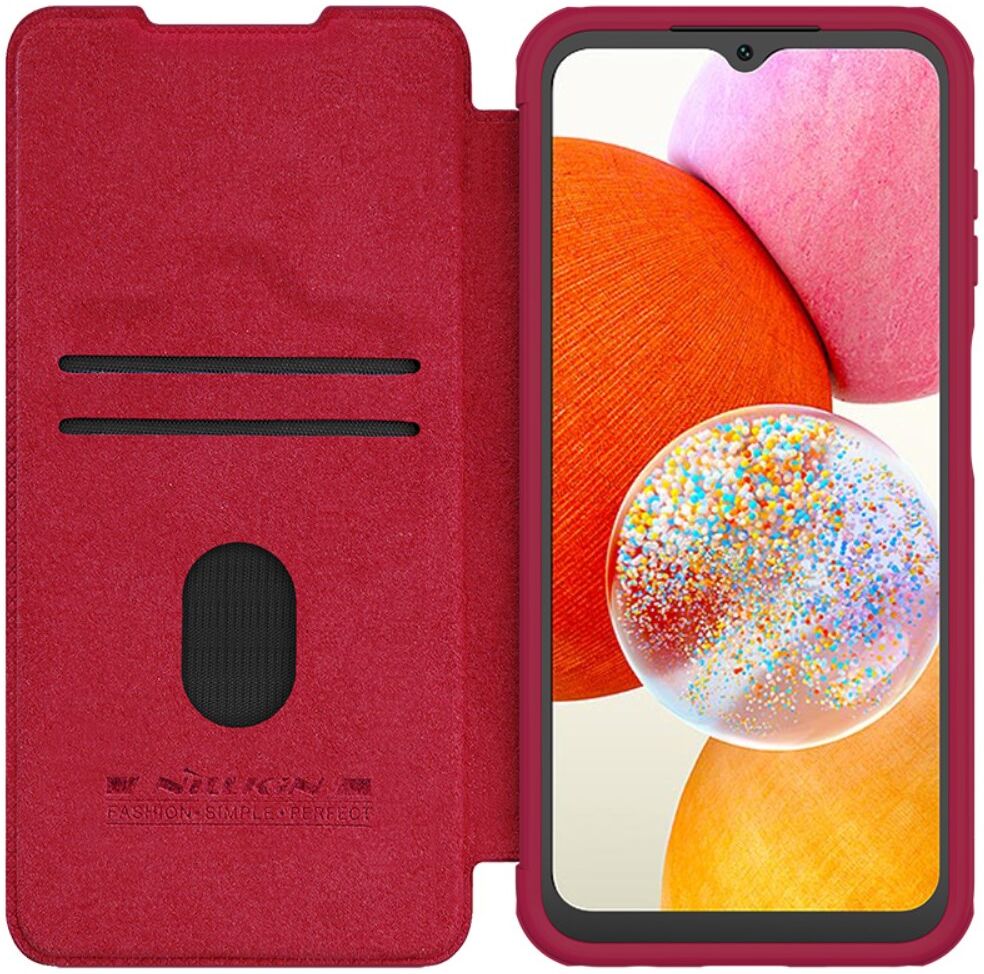 Nillkin Qin Samsung Galaxy A24 Hoesje Book Case Camera Slider Rood ...