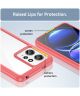 Xiaomi Redmi Note 12 Hoesje Acryl Back Cover Transparant Rood | GSMpunt.nl
