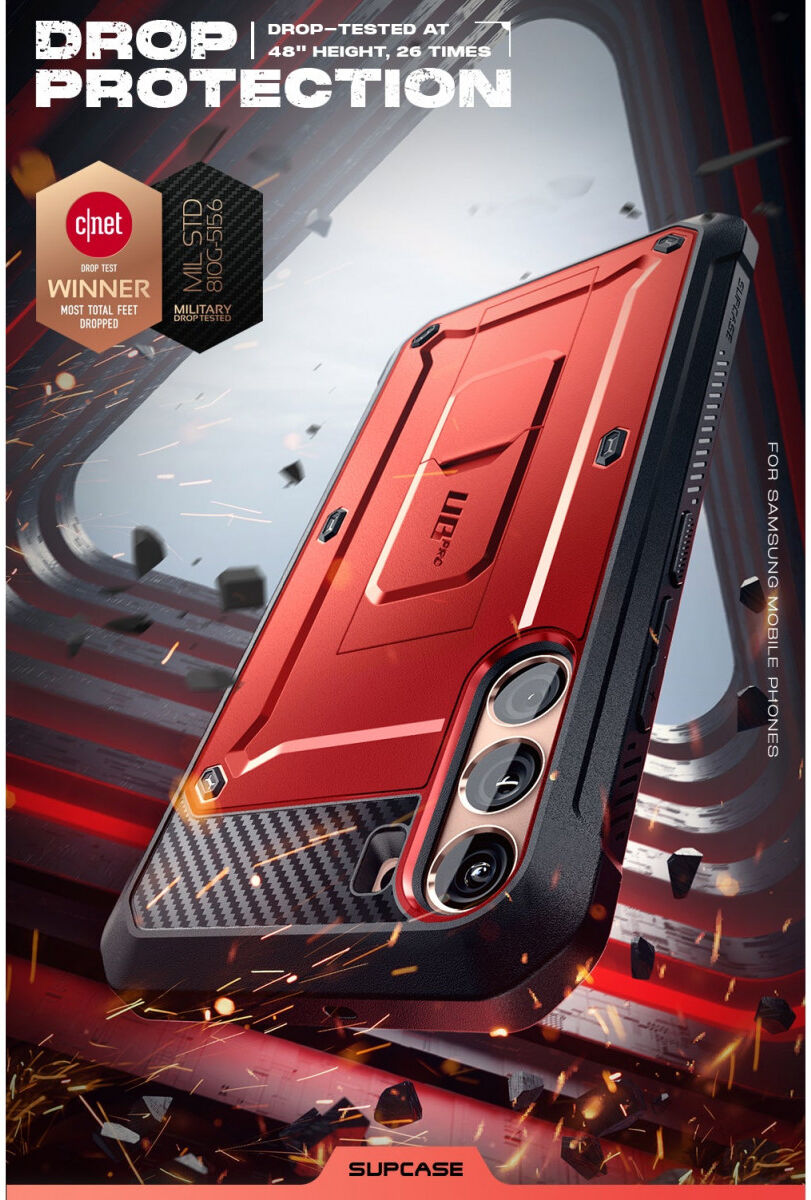 SUPCASE UB Pro Samsung Galaxy S23 Hoesje Full Protect Stand Rood | gsmpunt