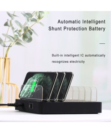 Universeel 110W Oplaad Station 8 Poort USB Oplader met Quick Charge ...