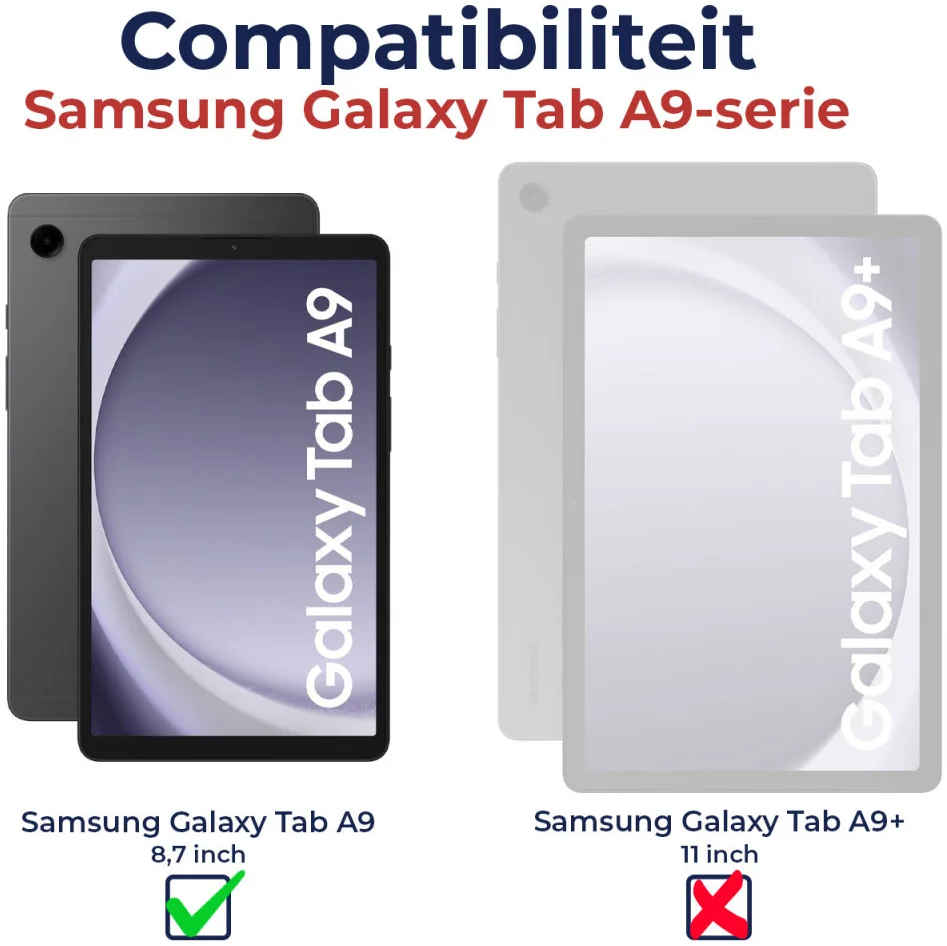 Dux Ducis Panda Samsung Galaxy Tab A9 Kinder Tablethoes Blauw | gsmpunt