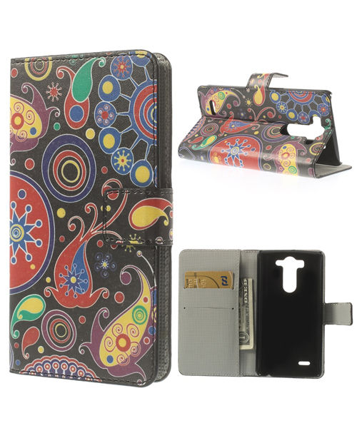 LG G3 S Wallet Stand Case Kleurrijke Bloemen | gsmpunt