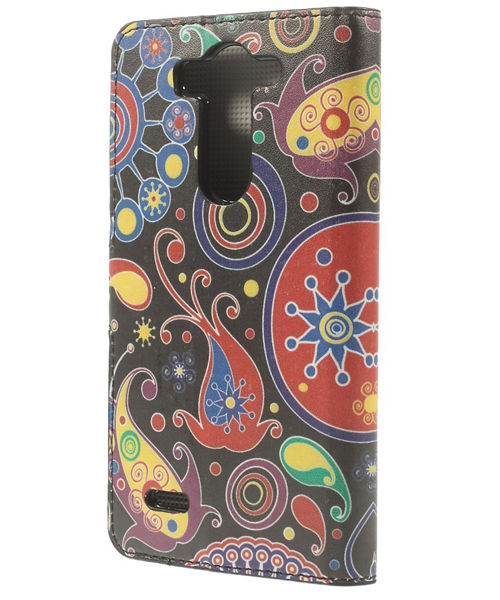 LG G3 S Wallet Stand Case Kleurrijke Bloemen | gsmpunt