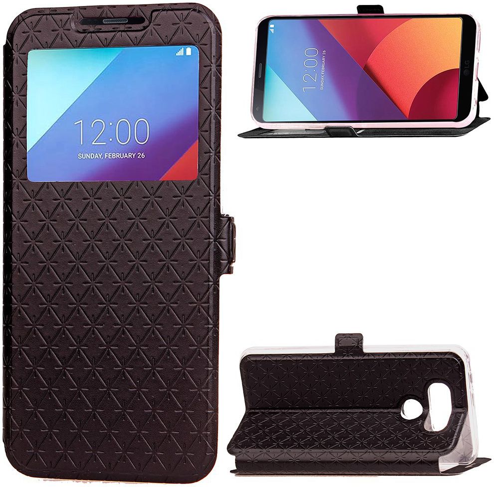 LG G6 Window View Flip Hoesje Zwart | GSMpunt.nl