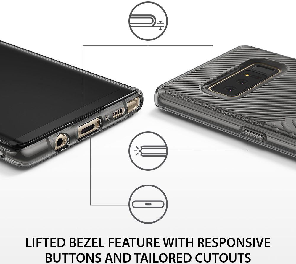 Ringke Bevel Samsung Galaxy Note 8 Smoke Black | GSMpunt.nl